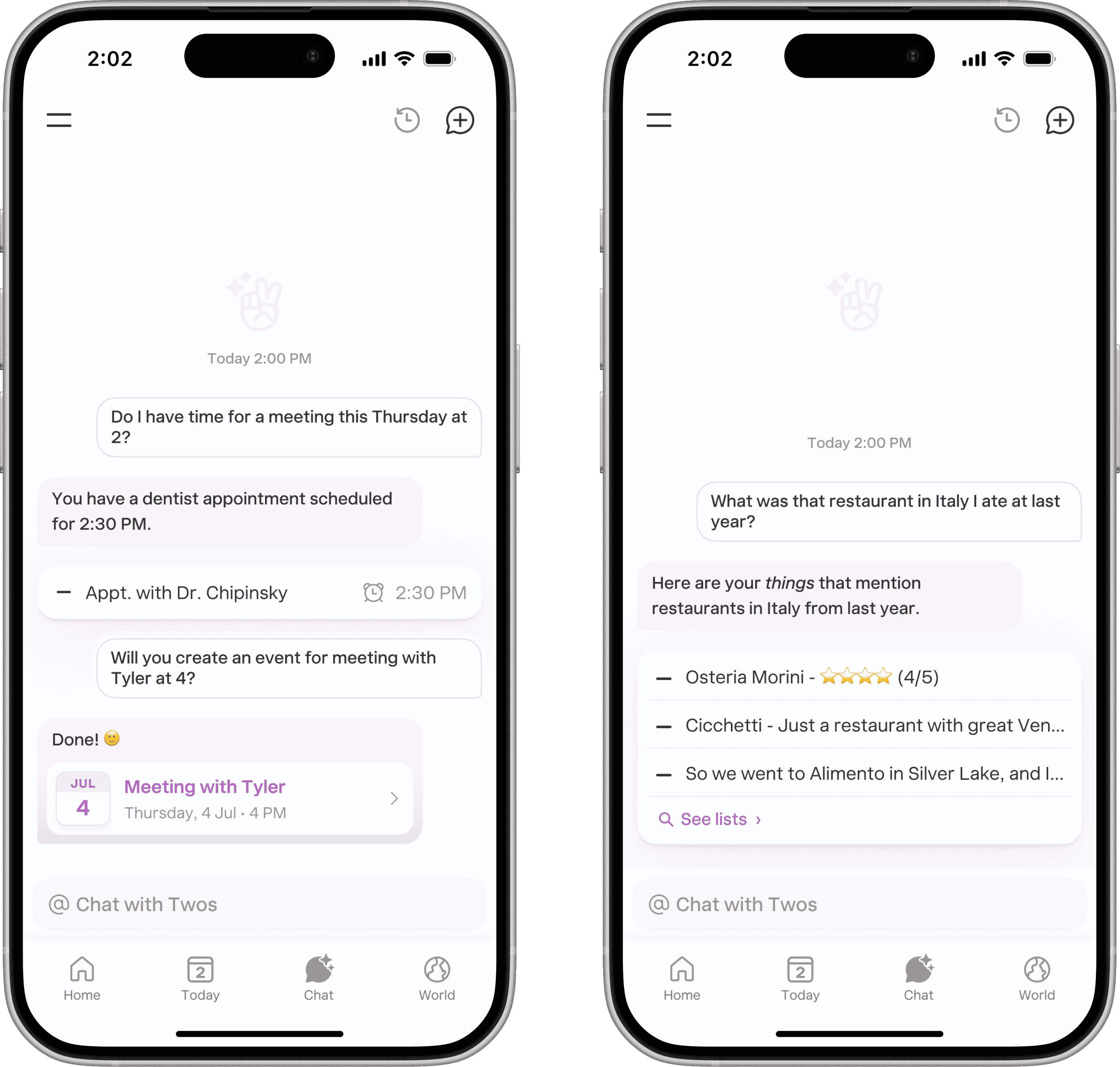 Twos: Remember & Share *Things*